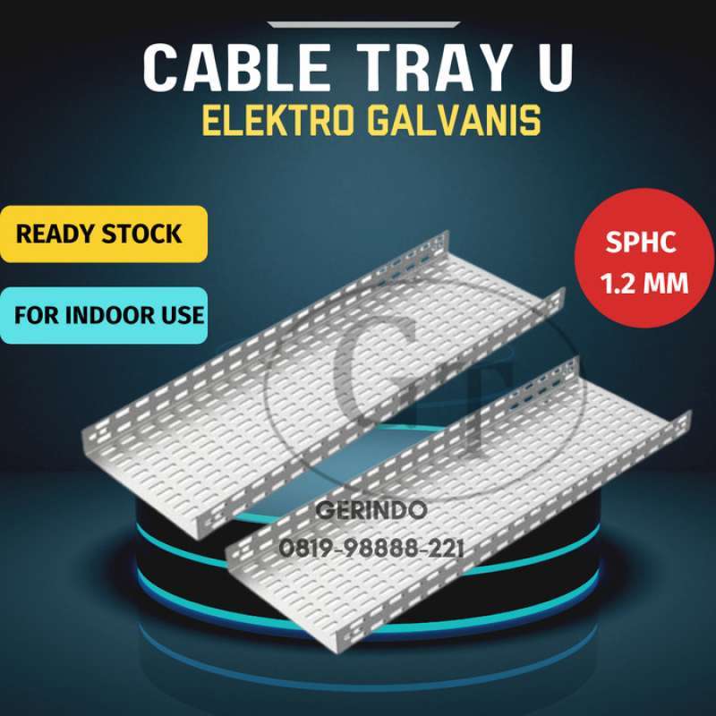 Promo Kabel Tray U 150X50X3000Mm Sphc 1.2Mm Elektro Galvanis Diskon 23% ...