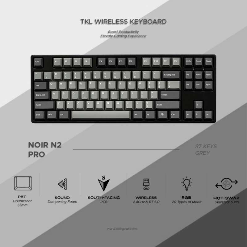 Jual Noir N2 Pro Rgb - Southfacing Hotswap Wireless Mechanical Keyboard ...