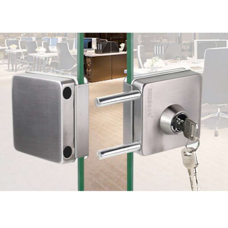 No Drill Swinging Glass Door Lock - Glass Door Ideas