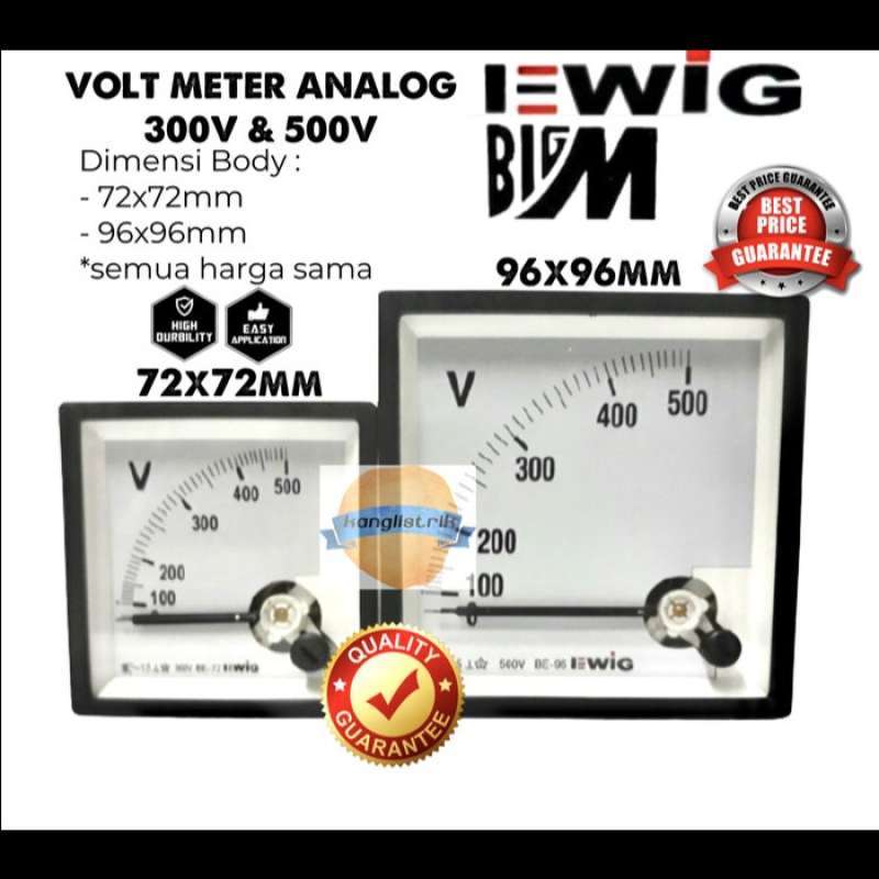 Promo Volt Meter Analog Body 72X72/96X96 300V Dan 500V Diskon 23% di Seller SENTRA ELEKTRONIC ...