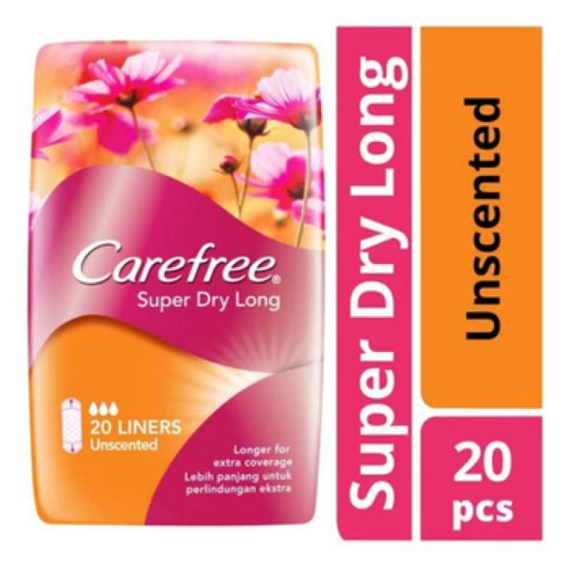 Carefree Super Dry Long Unscented Panty Liner Lengkap Harga Terbaru Mei ...