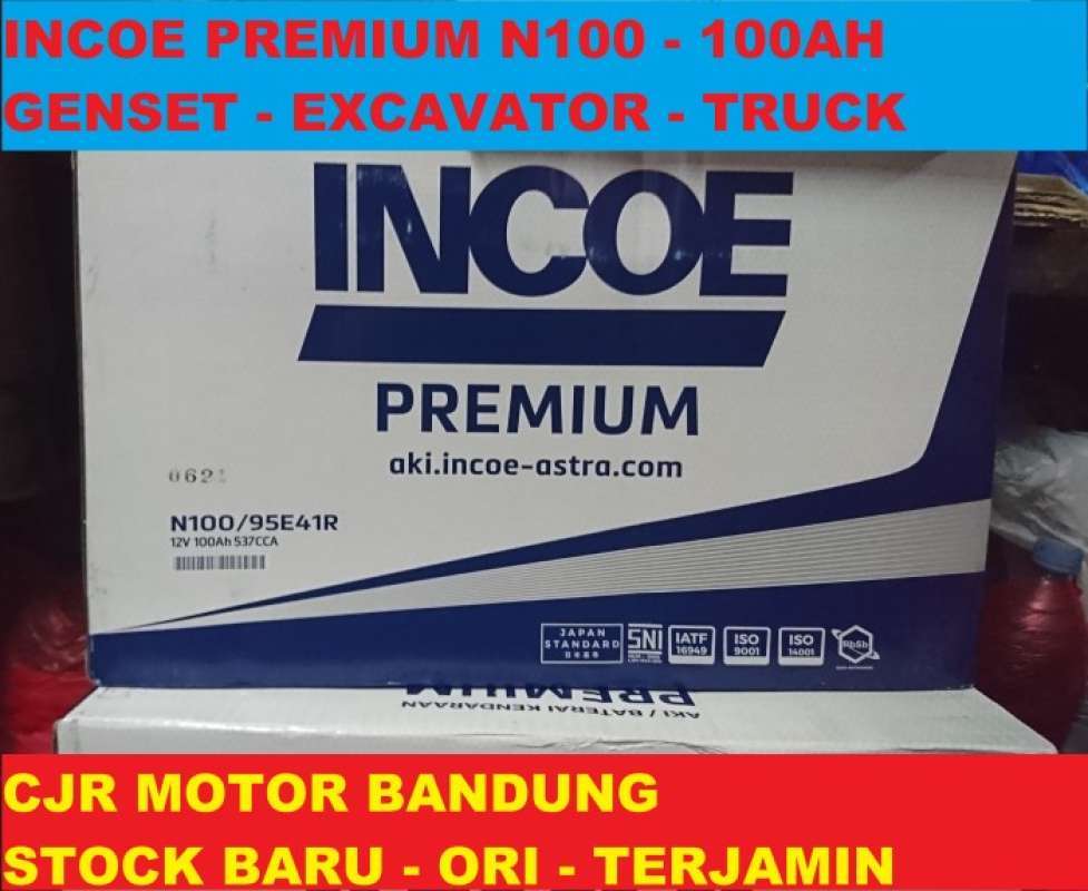 Promo Incoe Premium N100 100Ah Aki Taft Truck Toyota Dyna Rino ...
