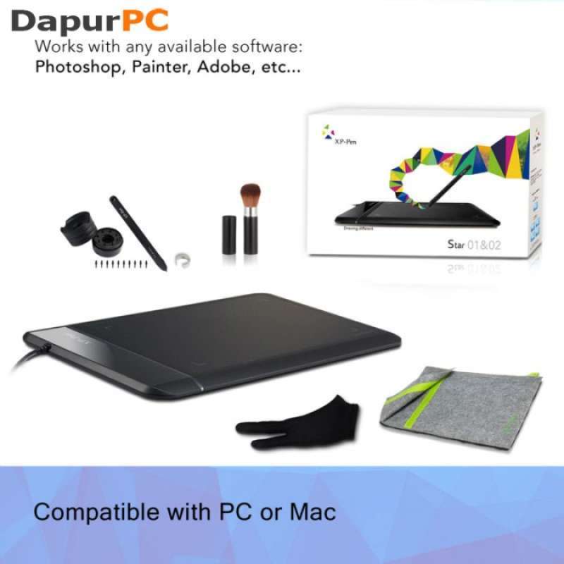 Jual Tablet Smart Graphics Drawing Pen Tablet Rainbow Series [star 01 ...