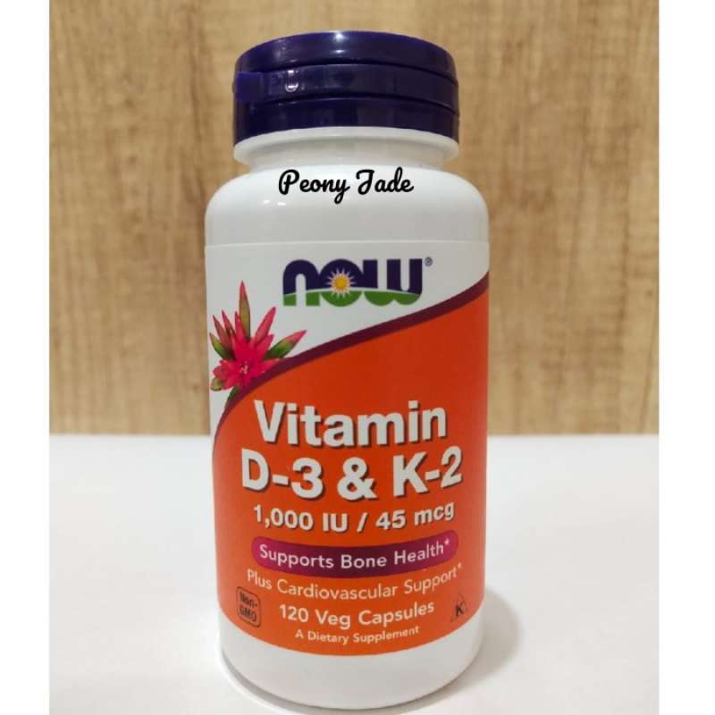 Jual Now Foods Vitamin D3 & K2 1000 Iu 120 Veg Caps Di Seller Afifah Tick - Kartini, Kota ...