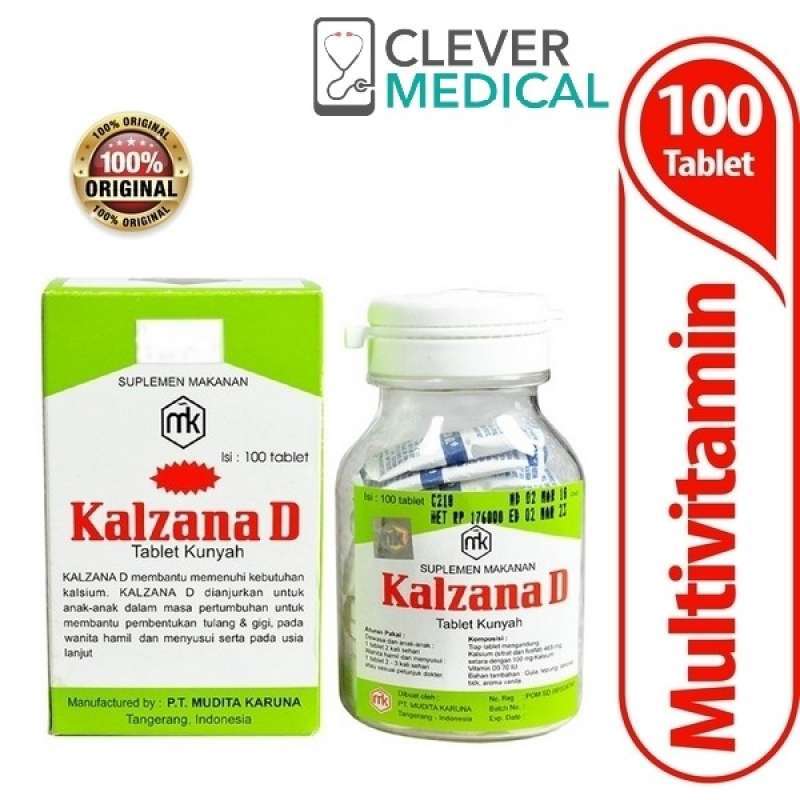 Jual Kalzana D 100 Tablet / Vitamin / Vitamin D /daya Tahan Tubuh Di ...