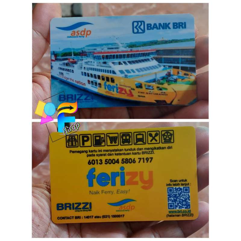 Jual Kartu Emoney Etoll Tapcash Brizzi Edisi Asdp Ferizy - Custom Print ...
