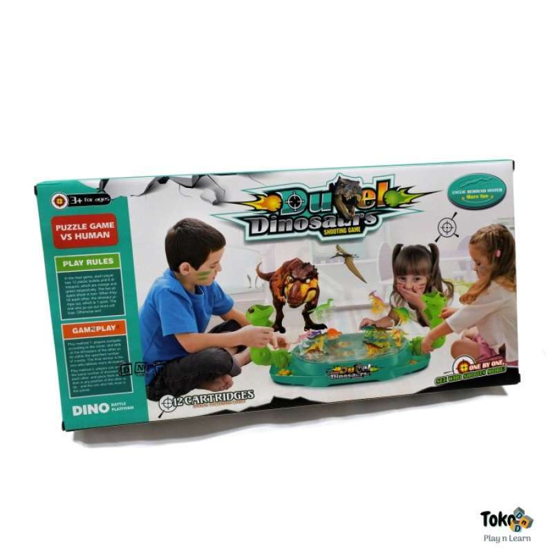 Jual Mainan Anak Dino Duel Dinosaur Battle Shooting Board Puzzle Games ...