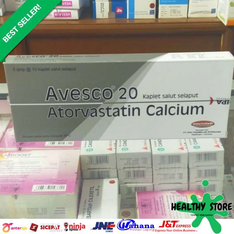 Jual Avesco 20 Atorvastatin Calcium Trihydrate 20 Mg Per Strip ORIGINAL ...