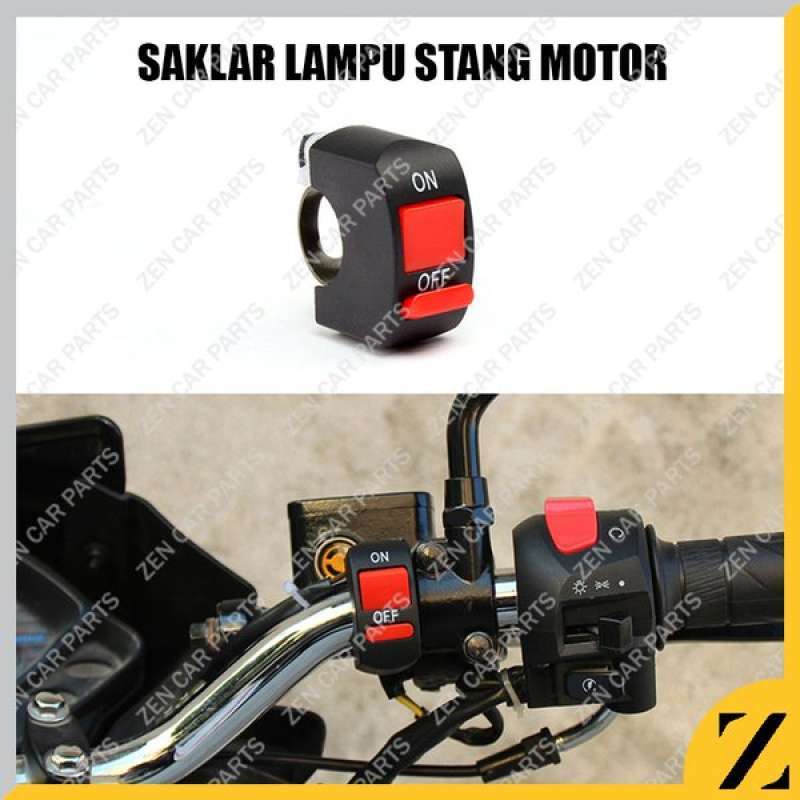Jual Saklar Switch Tombol Stang Motor On Off LED Motor Lampu UNIVERSAL ...