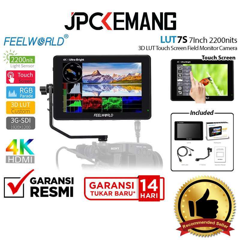 Jual Jpc Kemang Feelworld Lut7s 7 4k Sdi Monitor Kamera Eksternal Lut7 ...