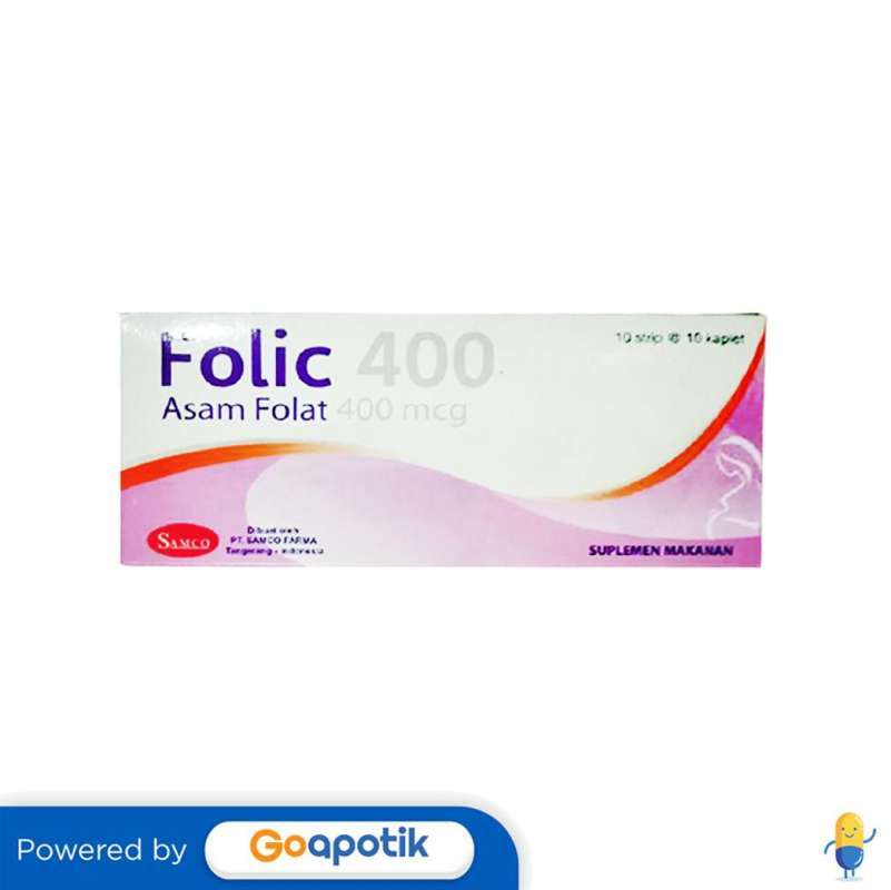 Jual FOLIC 400 MCG BOX 100 KAPLET di Seller Apotek Mitra Pharma ...