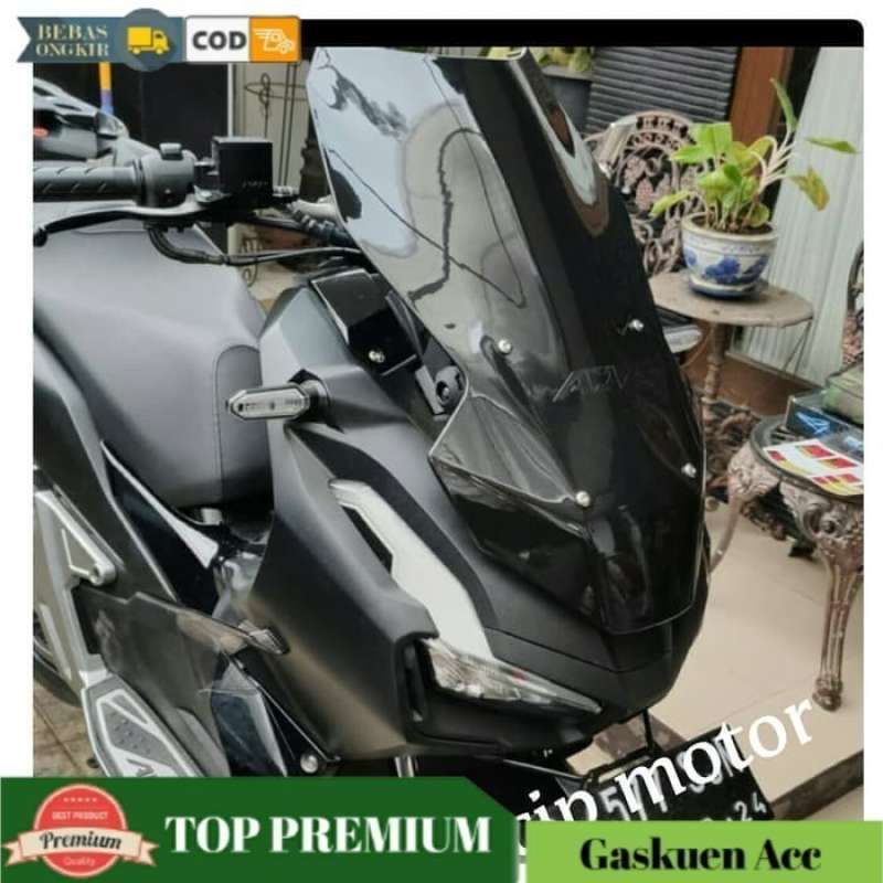 Jual VISOR WINDSHIELD HONDA ADV 150 MODEL MODISH TINGGI WARNA - Hitam ...