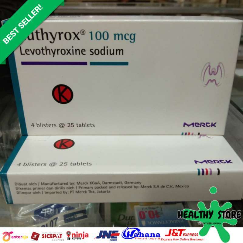 Promo Euthyrox 100 Mcg Levothyroxine isi 25 Tablet Sodium Strip ...