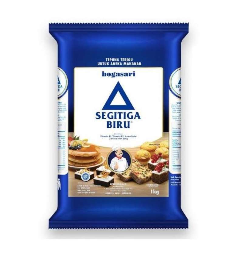 Jual Tepung Terigu Cakra Kembar dan Segitiga Biru Premium 1kg di Seller ...