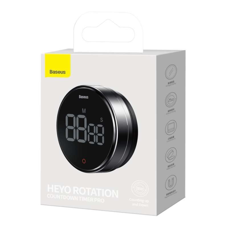 Jual BASEUS Heyo Rotation Countdown Timer Pro Magnetic Digital Alarm ...