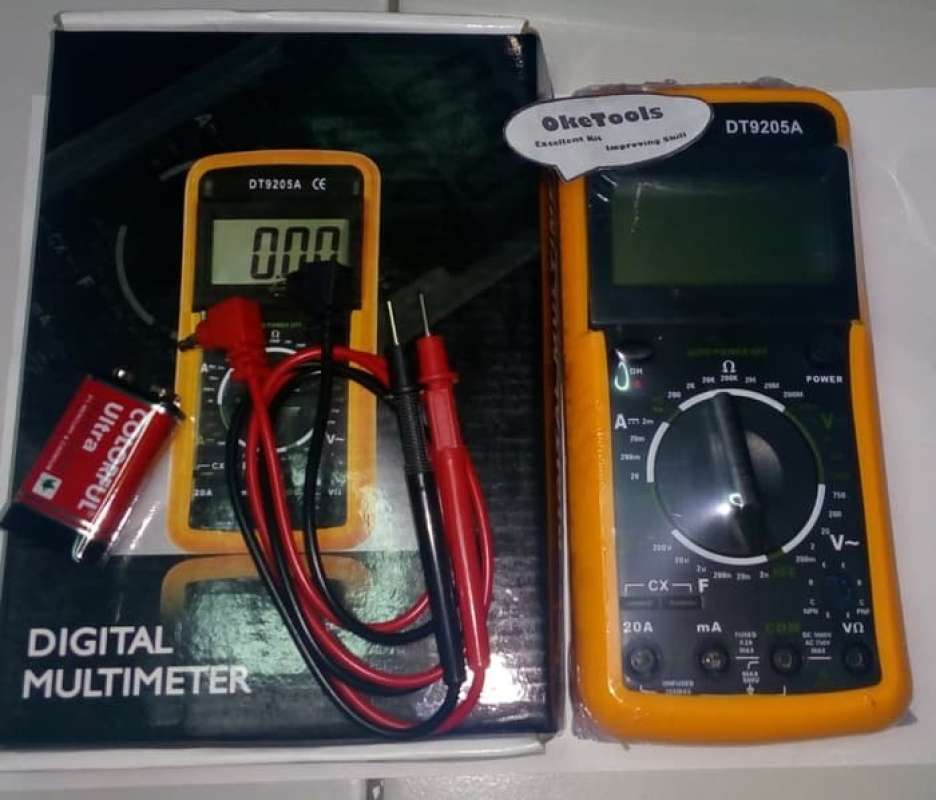 Jual Dt-9205a Merk Excel Multitester Digital Layar Jumbo Multi Tester ...
