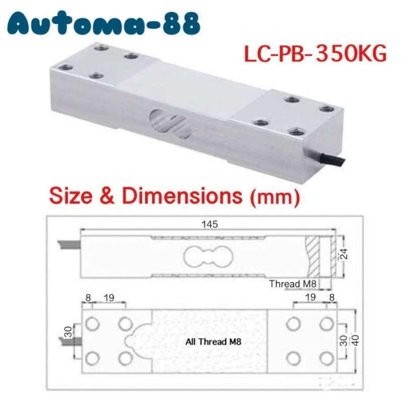 Jual Loadcell 350kg Load Cell 350 Kg Sensor Timbangan Digital Weighing ...