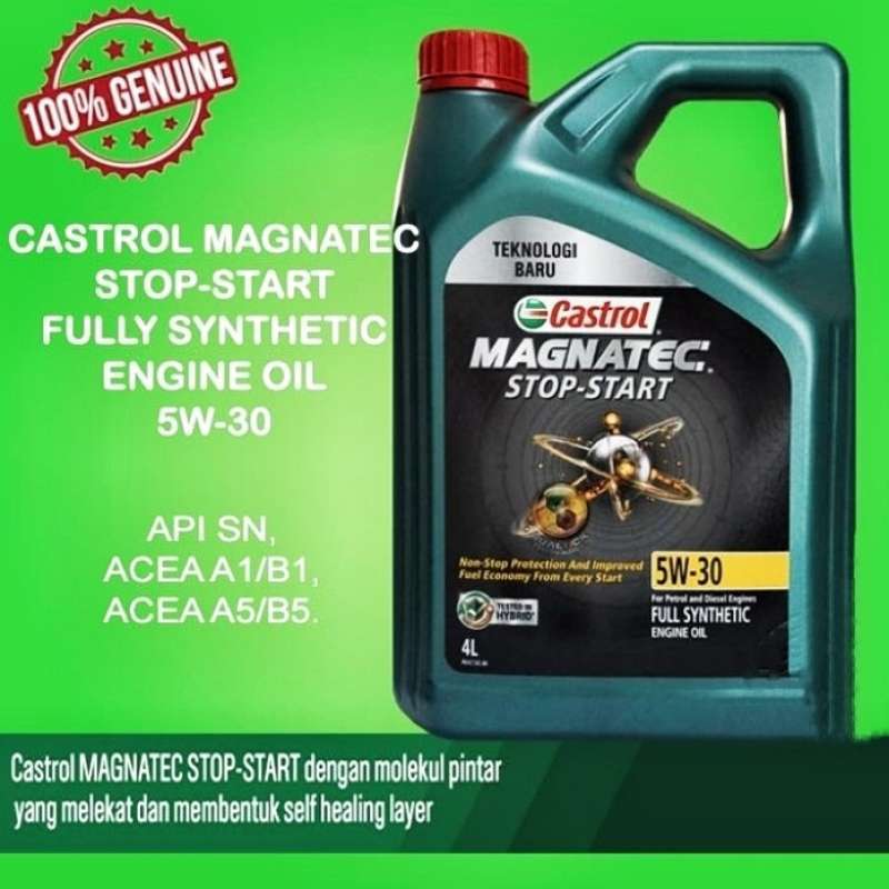 Promo Castrol Magnatec 5W-30 Stop - Start Kemasan 4 Liter ,Original ...