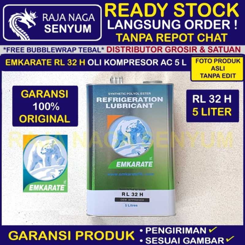 Promo Oli Kompresor Ac Dan Ac Mobil Emkarate 5 Liter Rl 32 H / Rl32H 5 ...