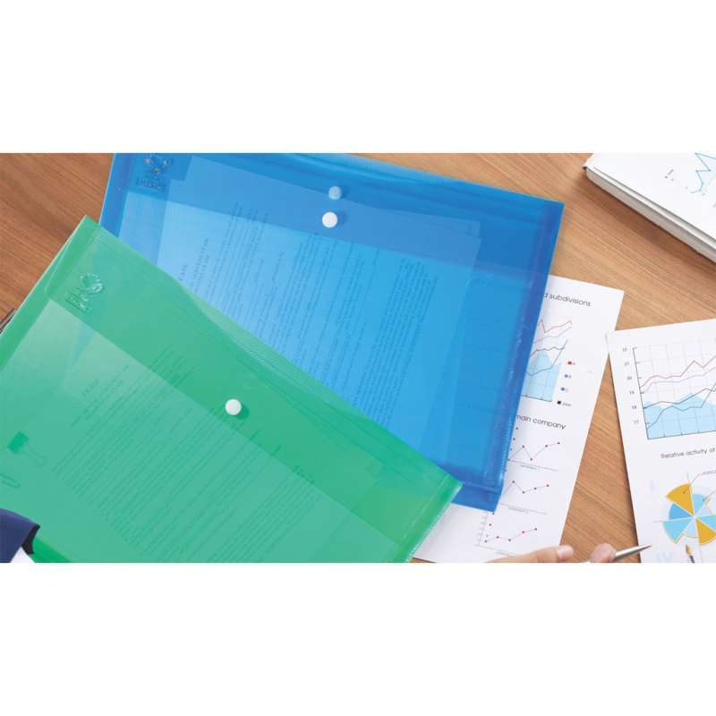 Jual Map Plastik Kancing / Data Bag / Document Bag File Horizontal ...