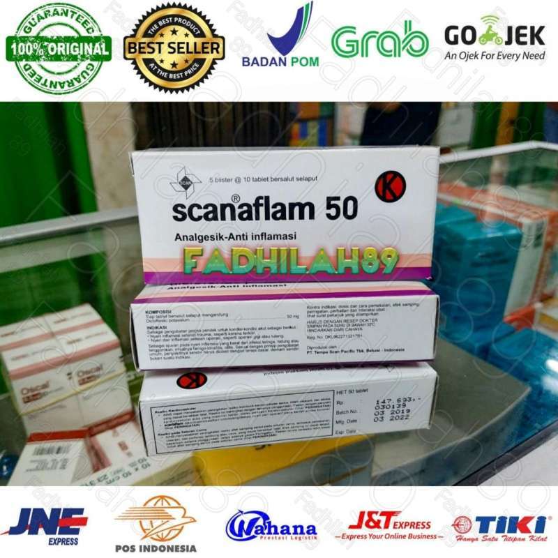 Jual Scanaflam 50 Mg Diclofenac Potassium Box(50 Tablet) Original ...