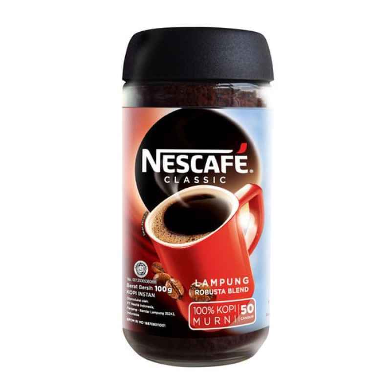 Jual NESCAFE Classic Black Coffee Powder 100g - Kopi Klasik Hitam Bubuk ...