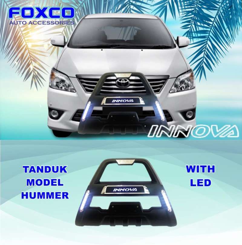 Jual Tanduk Depan Bumper Depan Toyota Innova Model Hummer With Led Di ...