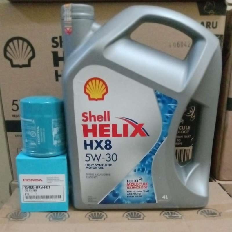 Promo Shell Helix HX8 5W-30,Paket Filter Oli HONDA MOBILIO ,BRV,HRV ...