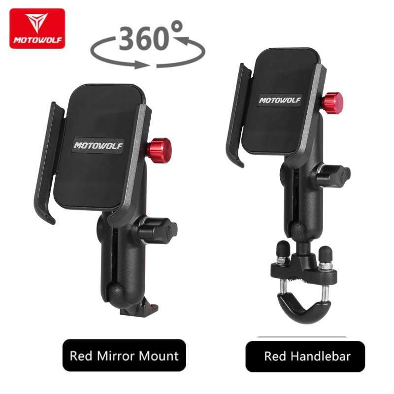 Jual Holder Besi HP Motor Stang Motowolf v3 Rotasi 360 Almunium Alloy ...