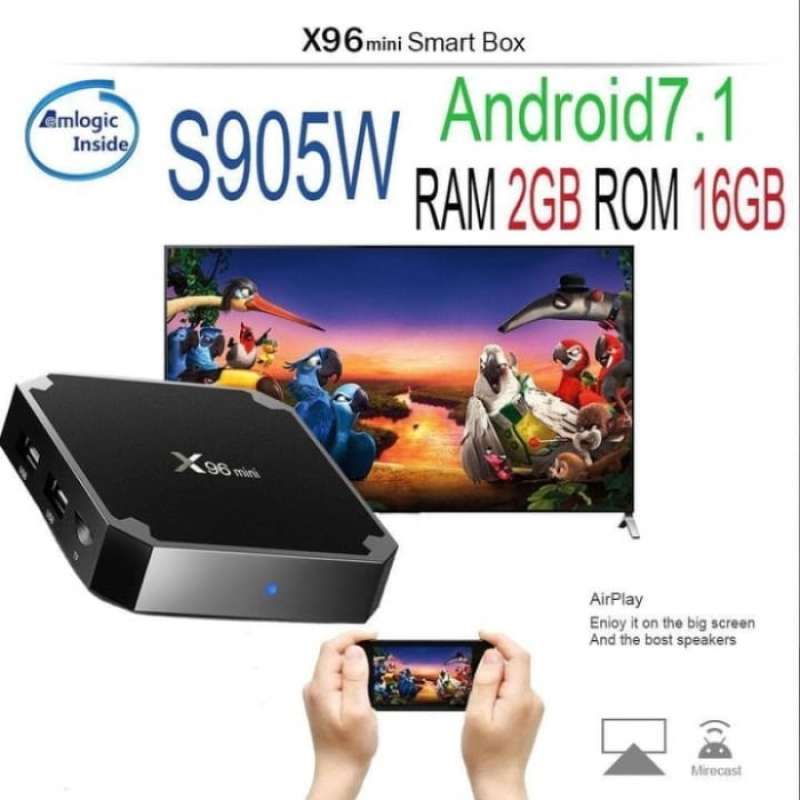 Jual New Android 7.1 Nougat Android Tv Box X96 Mini Ram 2g Rom 16g Fullkodi Di Seller Rajaya ...