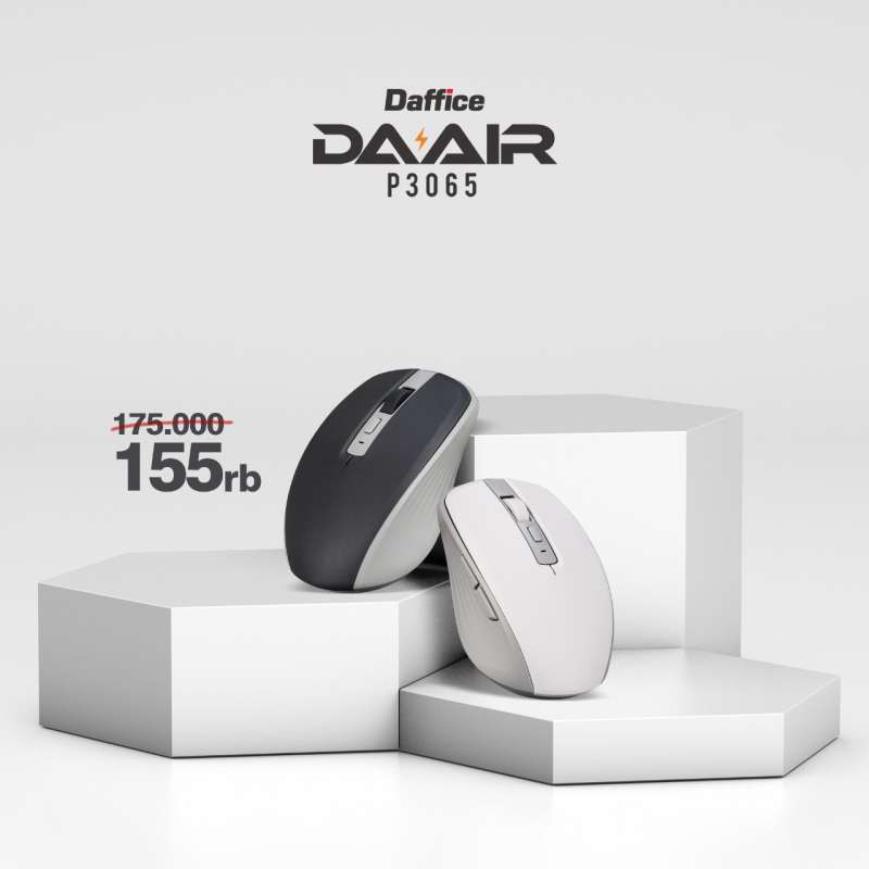 Promo Digital Alliance Mouse DA AIR P3065 Mini Ergonomic Wireless Dual ...