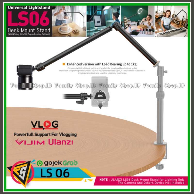 Promo Ulanzi Vijim Ls06 Flexible 2-Stage Arm For Light Stand Clamp ...