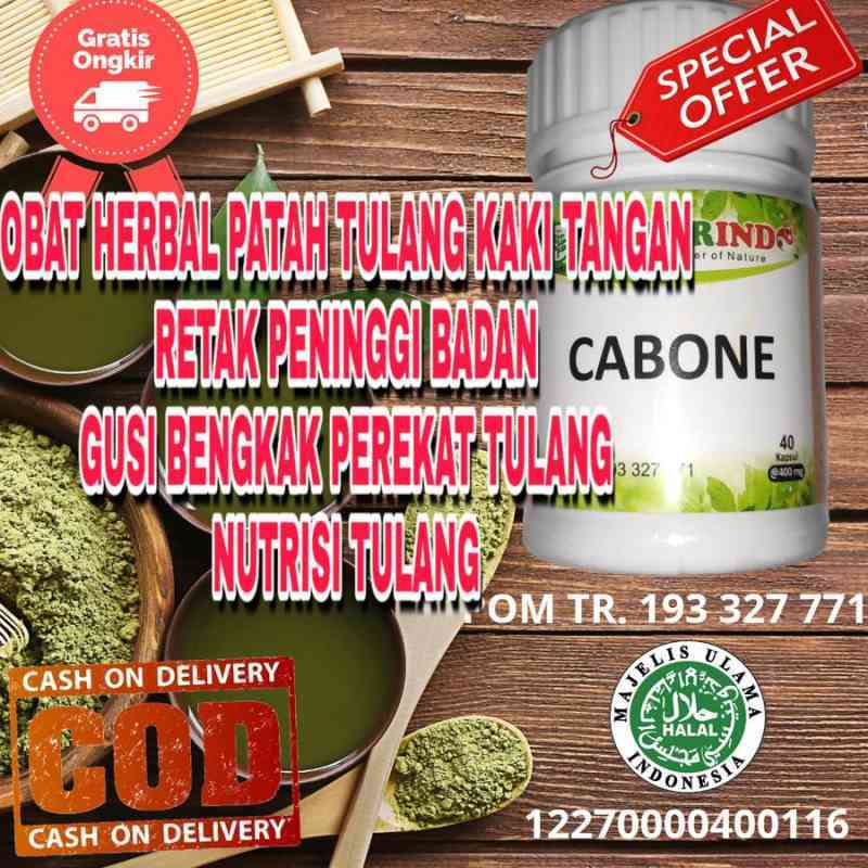 Jual Jamu Obat Herbal Cabone Kalsium Tulang Dan Gigi Tulang Patah Retak ...
