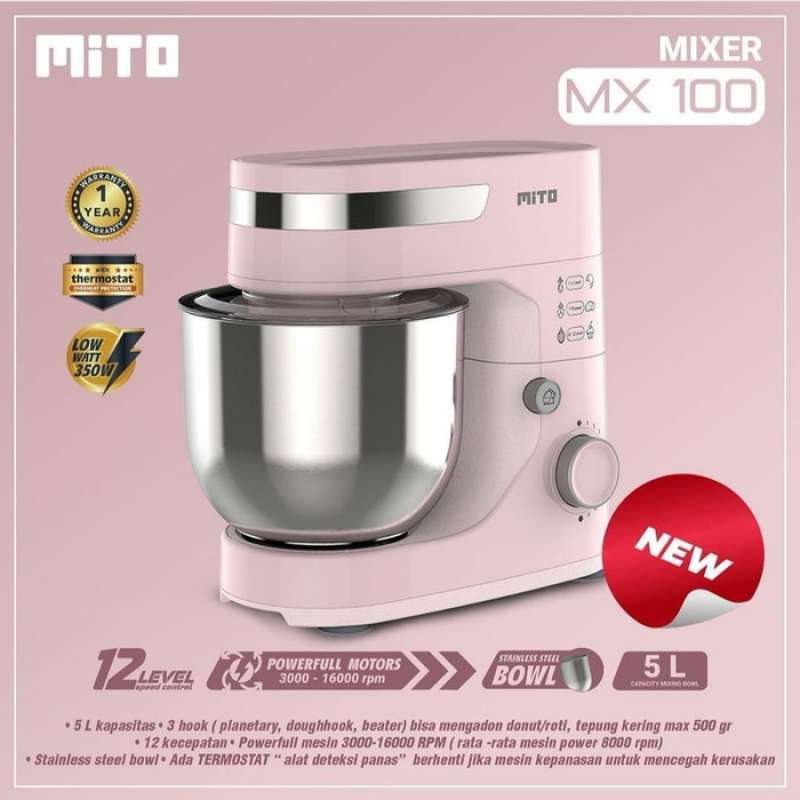 Jual MITO STANDING MIXER 5 LITER MX100 Pink di Seller HARVI ELECTRONIC ...