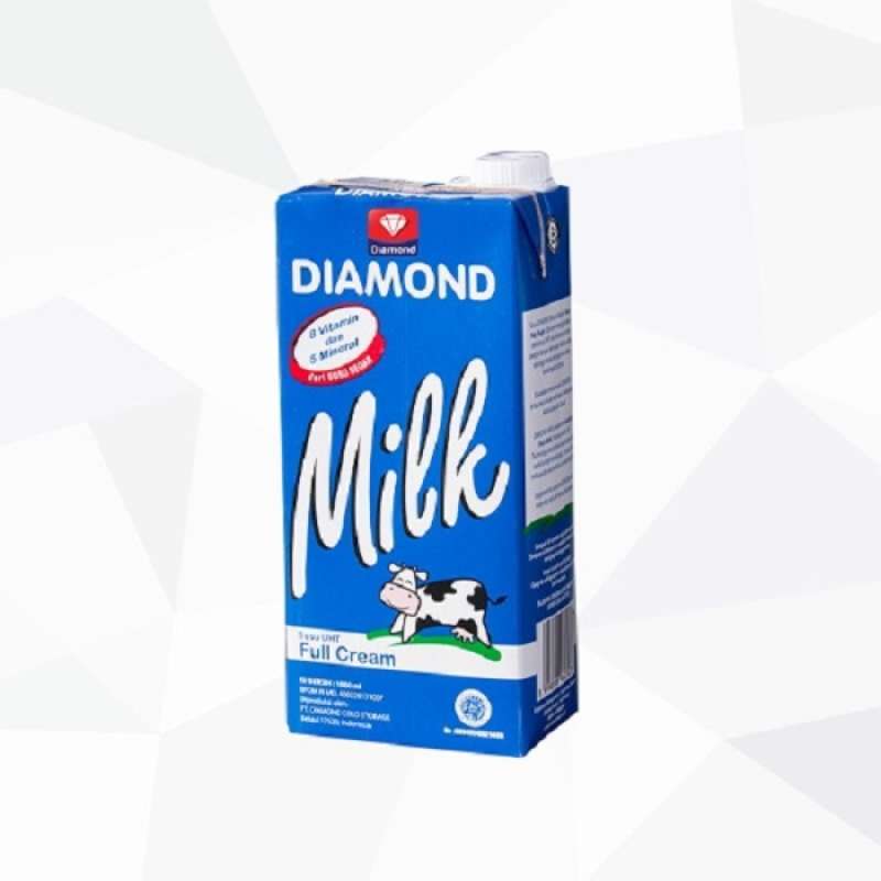 Promo Susu Diamond UHT Plain 1lt Susu Diamond Full Cream 1 Liter Halal ...
