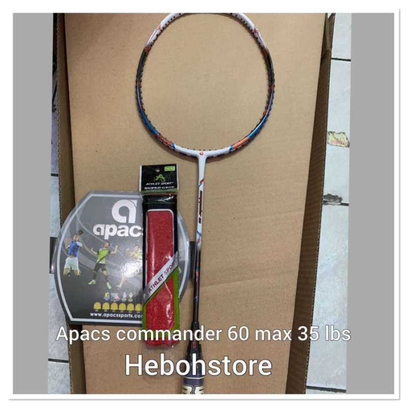 Jual Raket Badminton Apacs New Commander 60 Free Grip Kuat 35 Lbs ...