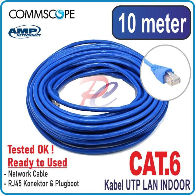 Jual KABEL LAN CAT6 10 METER UTP AMP COMMSCOPE ORIGINAL 10M SIAP PAKAI di Seller Philo Computer ...