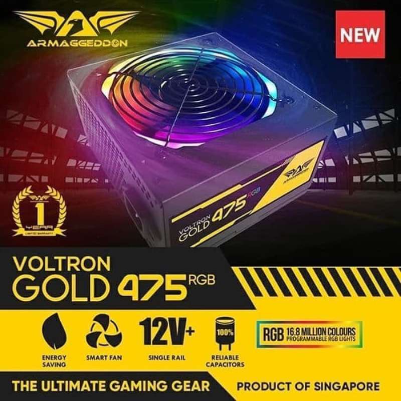 Jual Armaggeddon Psu Plus 80+ Voltron Gold 475 Rgb Power Supply Di Seller Trinity Plaza - Kedoya ...