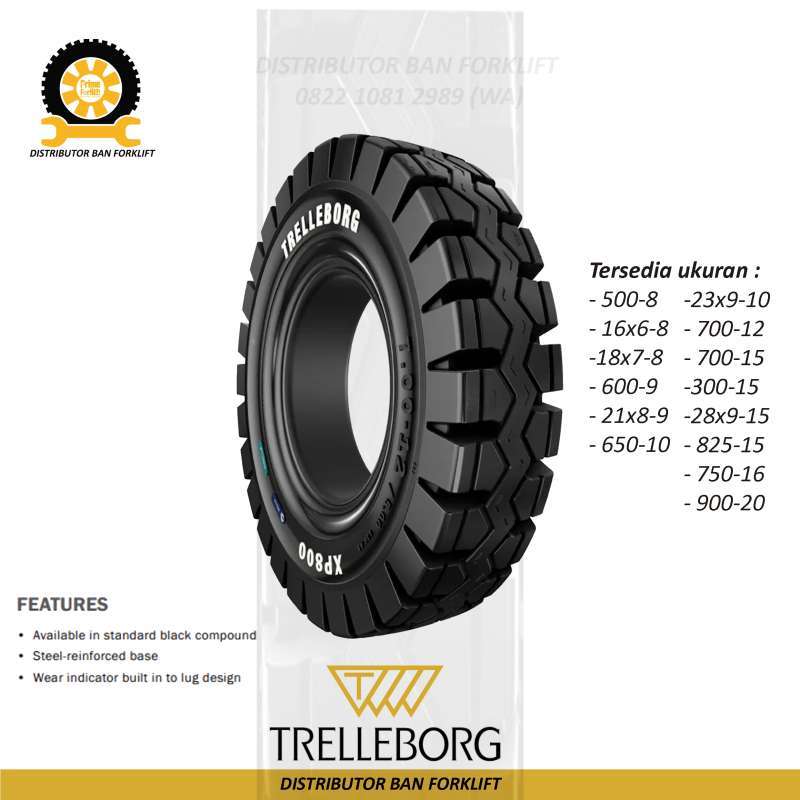 Jual Ban forklift trelleborg XP800 di Seller DISTRIBUTOR BAN FORKLIFT ...
