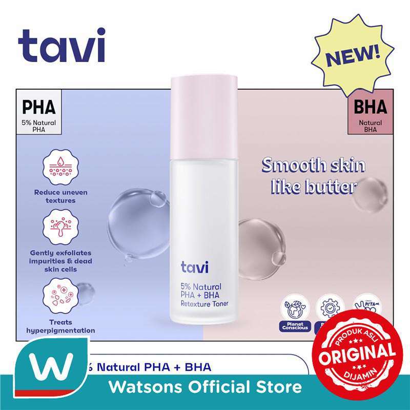 Promo Tavi 5% Natural Pha + Bha Retexture Toner 100 Ml Diskon 47% Di ...