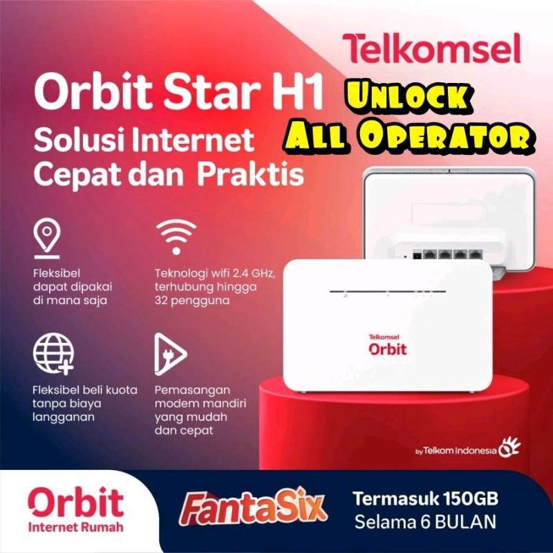 Promo Telkomsel Orbit Star H1 Free 150Gb 6 Bulan Diskon 2% di Seller Maumere Shop - Kab. Sragen ...