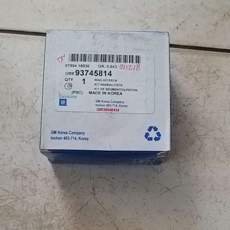 Jual Ring Piston Captiva Diesel Fl Ori Gm 93745814 Di Seller Karbura ...