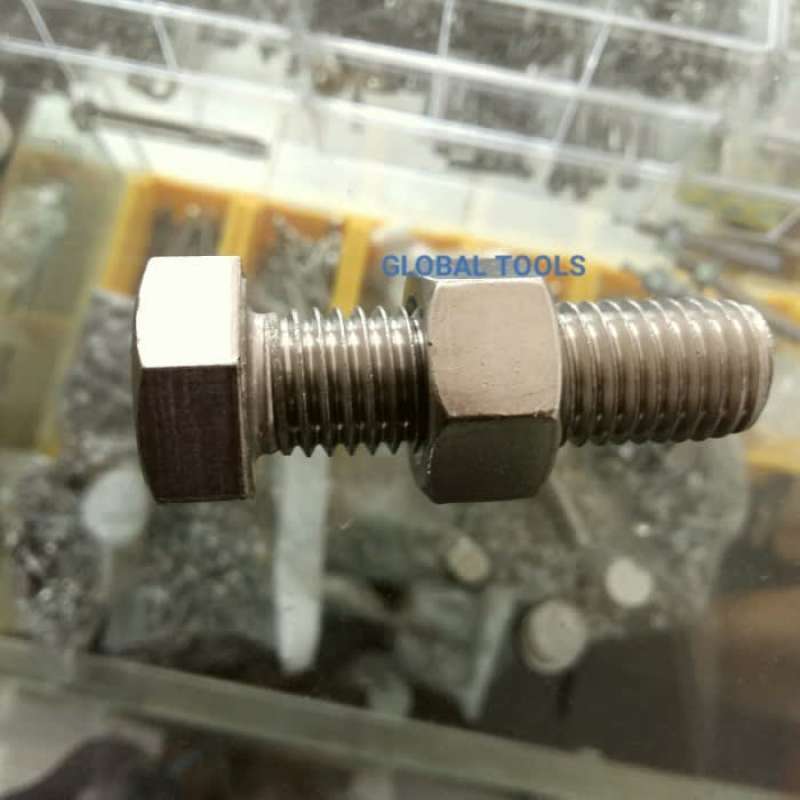 Promo Premium Baut mur stainless m12 x 40 THE A2-70 kunci baut 19 not ...