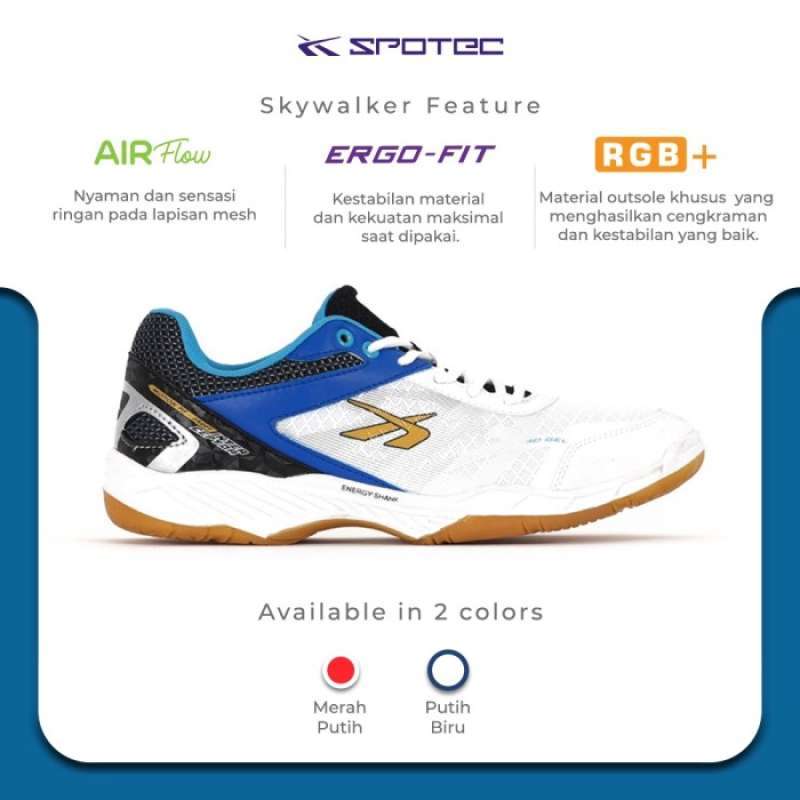 Jual Spotec Sepatu Bulutangkis Badminton Shoes Interceptor Putih - Biru Mud di Seller GSports ...