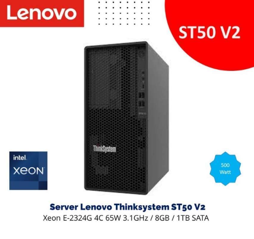Jual Lenovo ThinkSystem ST50 V2 [Xeon E-2324G 8GB 1TB DOS] PC Server di ...