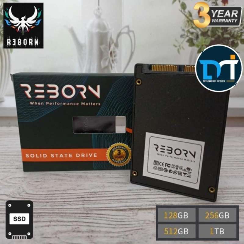 Promo REBORN SSD 128GB 256GB 512GB 1TB 2TB - 2,5 Inch SATA III 3D Nand Diskon 23% di Seller Moni ...