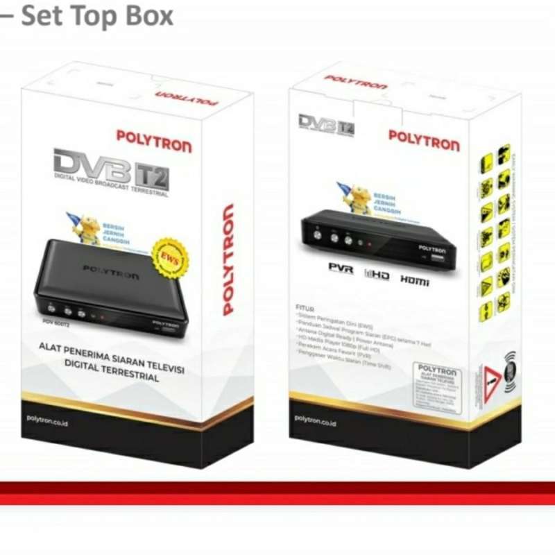 Jual Set Top Box TV Digital Receiver DVB T2 Polytron STB PDV600T2 Full ...