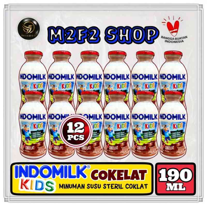 Promo Susu Indomilk Steril Botol Pet Cokelat | Chocolate - 190 ml (Kemasan 12 Pcs) Diskon 11% di ...