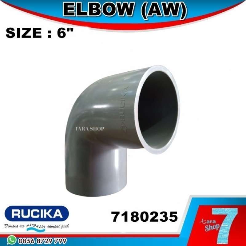 Jual Sambungan Pipa Fitting PVC Elbow Knee Keni AW 6 Inch RUCIKA 7180235 di Seller TARA ONLINE ...