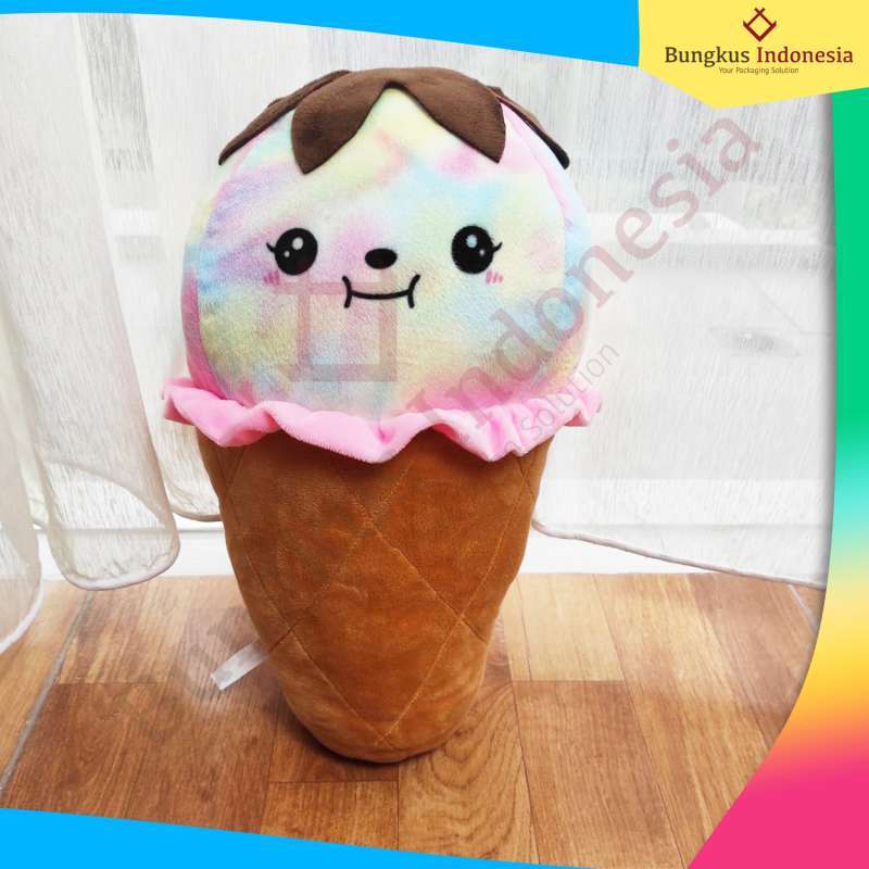 Jual Boneka bantal Viral Guling ice cream Cone 3 Cups/ 1 Scoop Susun ...